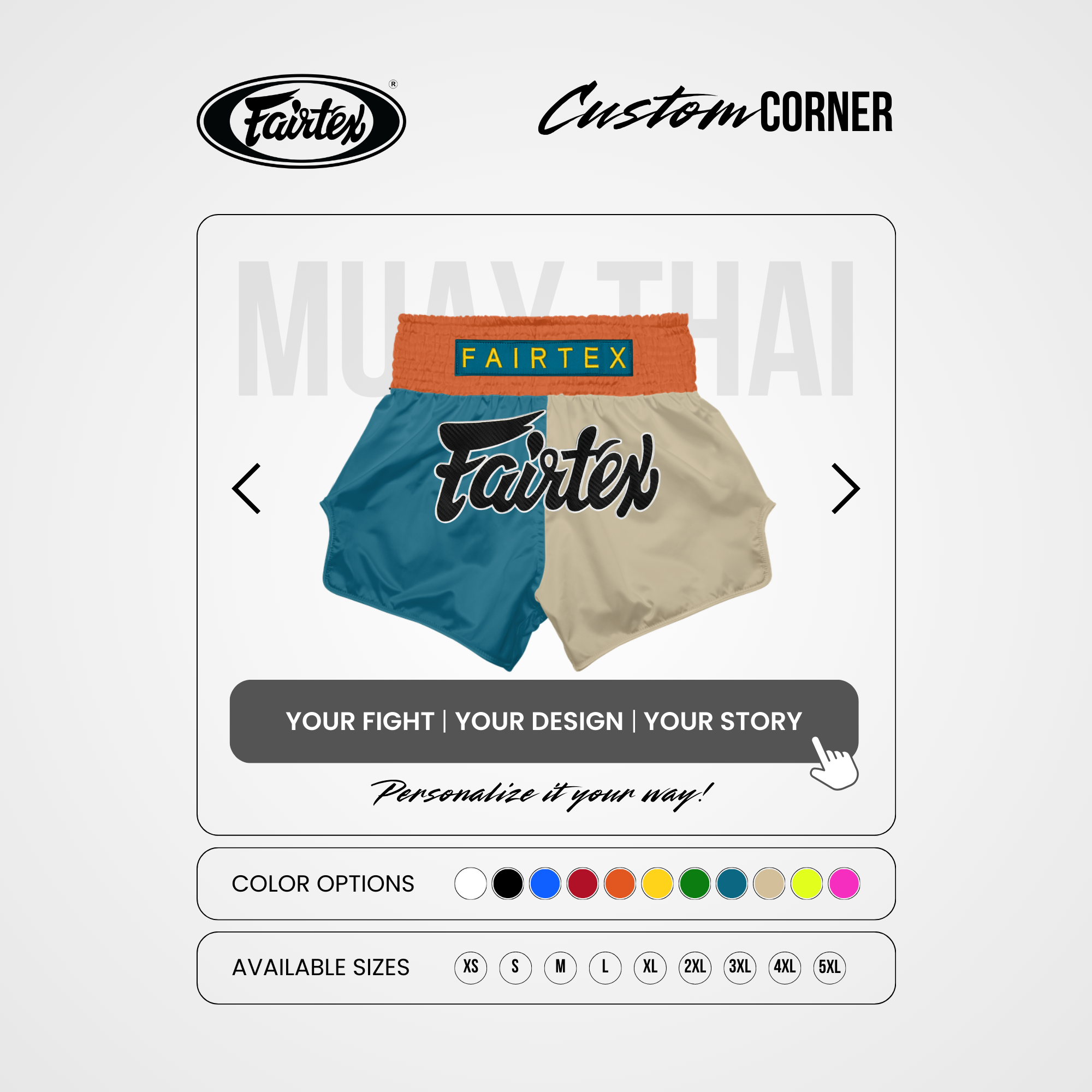 Design Your Own Fairtex Custom Boxing & Muay Thai Shorts - Fairtex Global